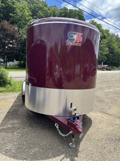 2027 S & S Bumper Pull 16′ Livestock (Maroon) Trailer 7′ Tall Stock ...